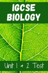 IGCSE Biology Summer test – Tutor Led Learning